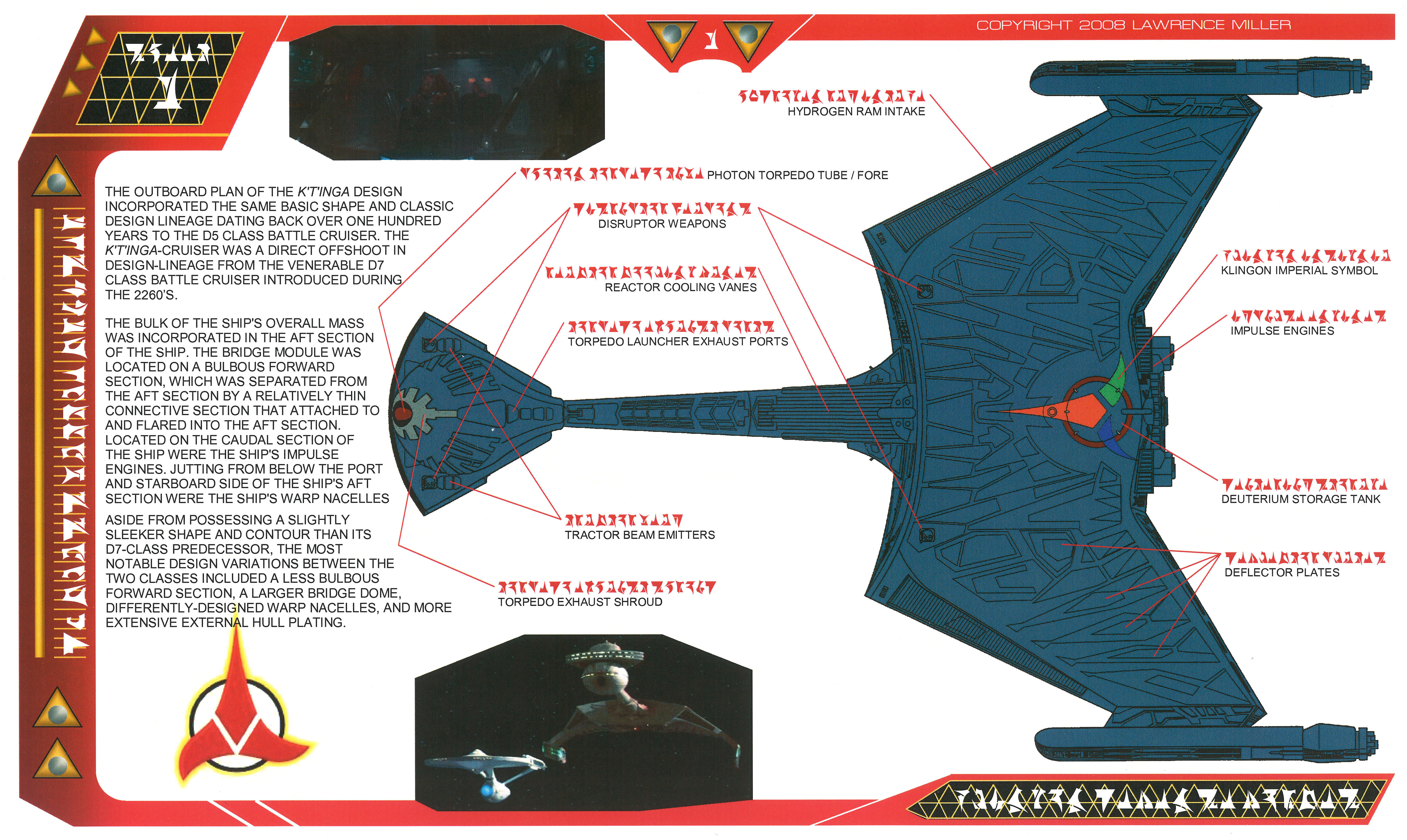Star Trek Blueprints: Klingon K'T'Inga Heavy Cruiser