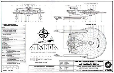 Star Trek Blueprints: Miranda Class Cruiser General Plans - U.S.S ...
