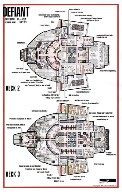 Star Trek Blueprints: Defiant Class NX-74205 Starship Prototype