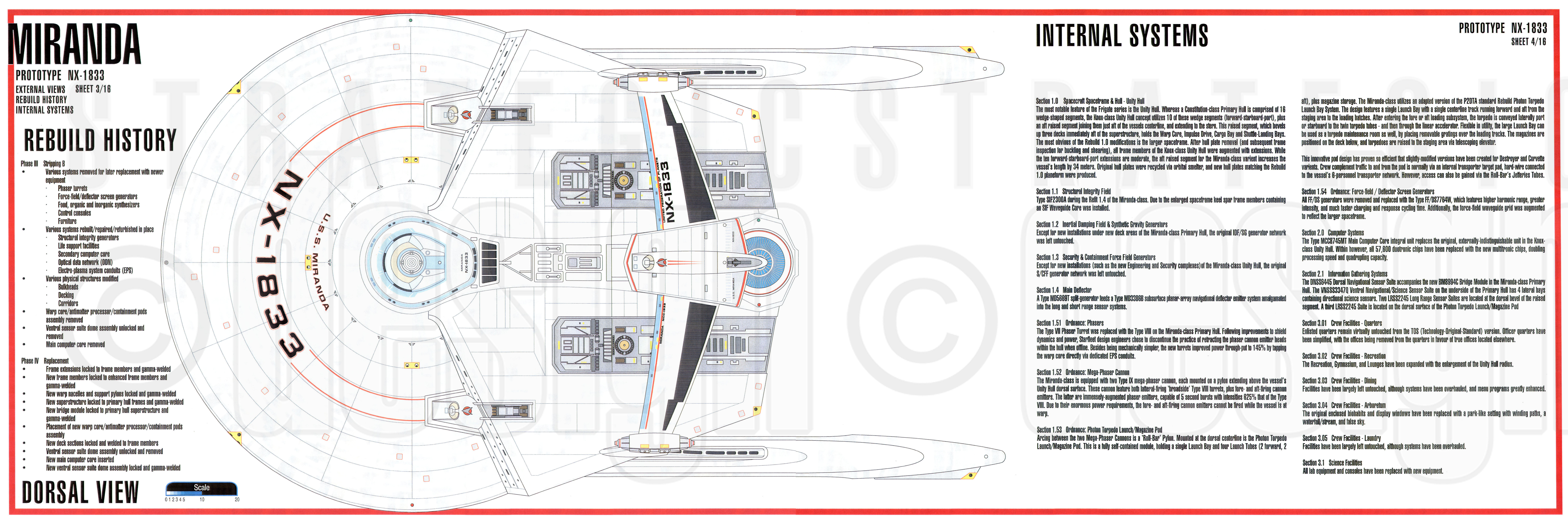 Star Trek Blueprints: Miranda Class NX-1833 Starship Prototype
