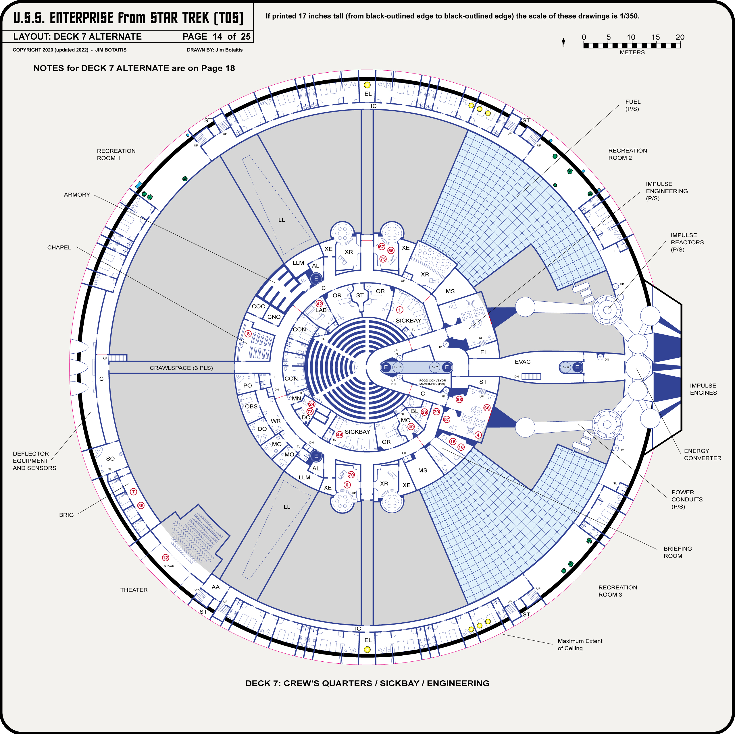 Space Cargo Ship Deck Plan