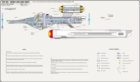Avenger-Class Heavy Frigate [TOS] Profile, Cutaway, and Deck Plans