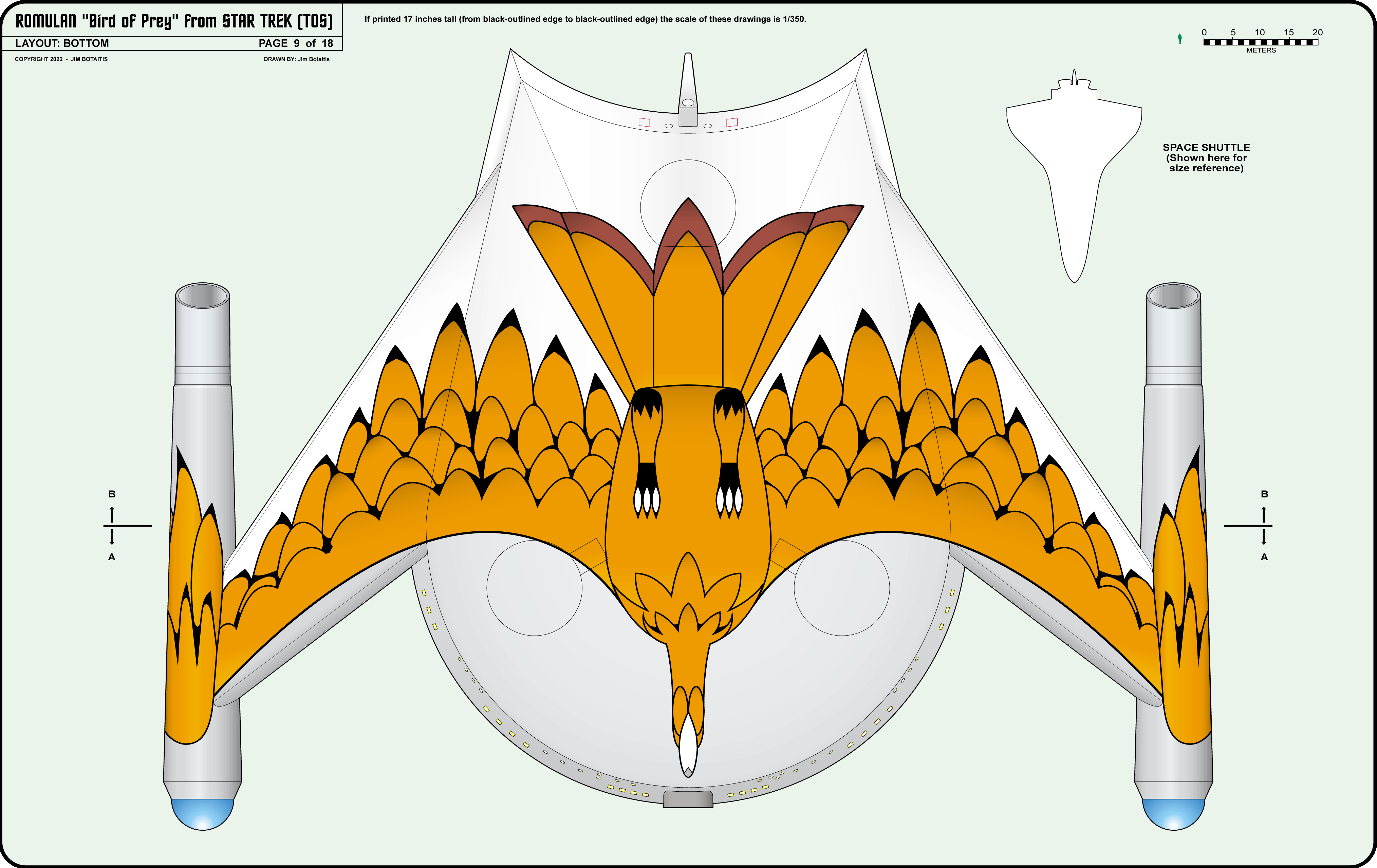 Romulan Bird Of Prey Blueprints