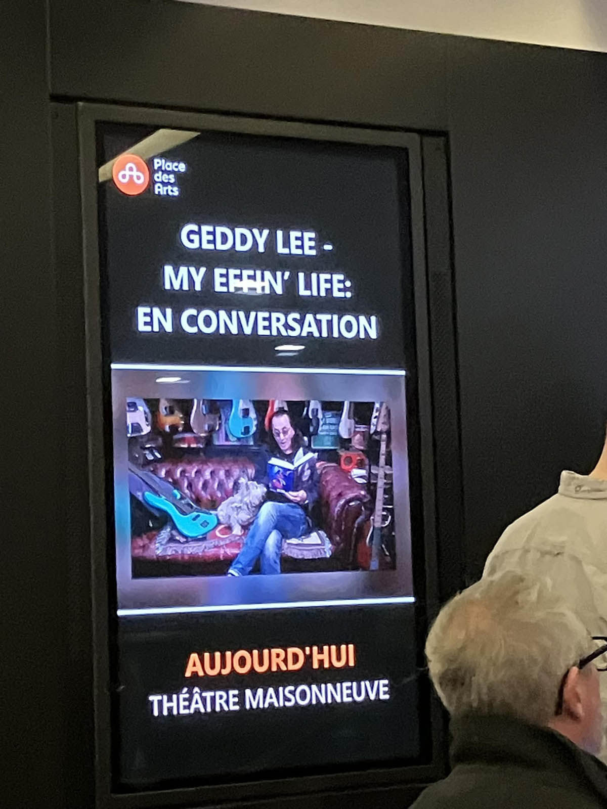 Geddy Lee "My Effin' Life In Conversation" Tour Pictures - Théâtre ...